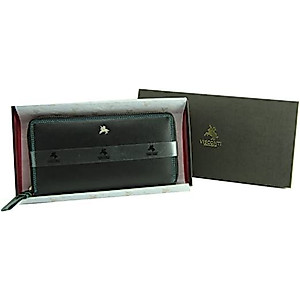Visconti Multi Colored Soft Leather Ladies Wallet Purse Clutch -Spectrum 33 (Black Multi)