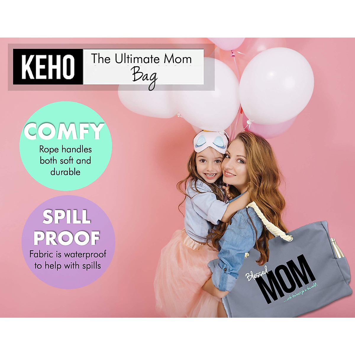 KEHO XXL Ultimate"Mom" Hospital Bag/Overnight Pregnancy Bag - (Grey)