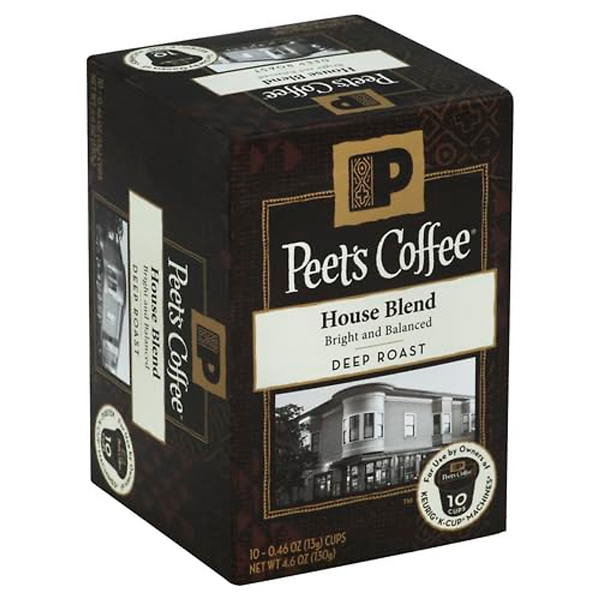 Peet’s Coffee House Blend K-Cup Coffee Pods for Keurig Brewers, Dark Roast, 10 Pods