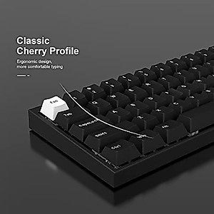 WOB Keycaps 168 Keys, Double Shot PBT Custom Keycap Set, Minimalist Style White on Black Cherry Profile Keyboard Keycaps for Cherry Gateron MX Switches Mechanical Keyboard