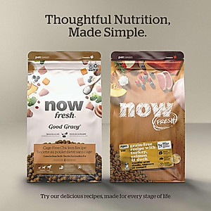 Now Fresh Grain-Free, Dry Dog Food, Real Meat and Fish, Turkey, Salmon and Duck Senior Recipe, All Breed Size, 12 lb Bag