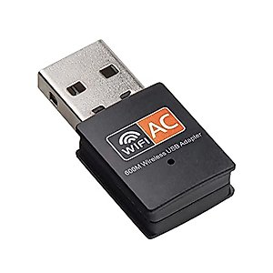 Dual Band USB WiFi Adapter 2.4/5Ghz Wireless AC600 Mbps Mini WiFi Dongle PC Network Card Wireless Network Card Support Laptop/Desktop/PC MAC Book Windows Notebook