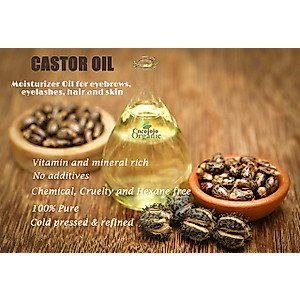 Dr Joe Lab Castor Oil Organic, Cold Pressed Organic Castor Oil, Unrefined, Pure USDA Certified Hexane Free Non GMO - Natural Moisturizing Hydrating Hair Skin Face Body Nails - 32 Oz