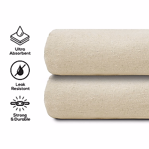 Textila Canvas Drop Cloth for Painting (Size 6x9 Feet - Pack of 2) Painters Drop Cloth for Painting, Furniture, Crutains & Floor Protection - All Purpose Thick Canvas tarp with Double Stitched Edges