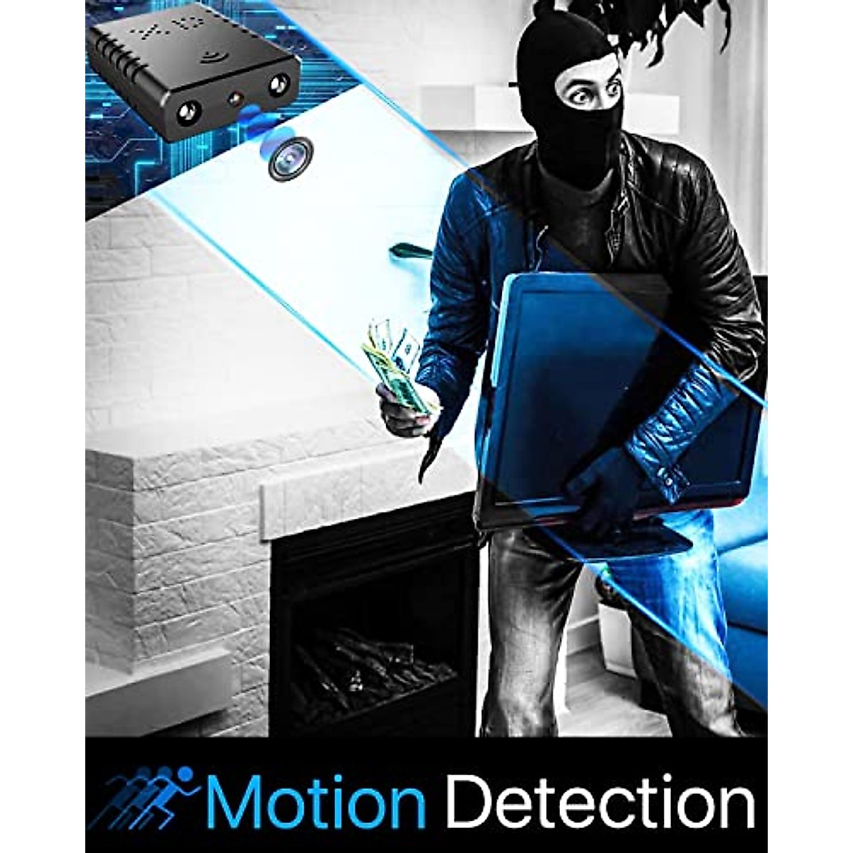 Mini Spy Camera WiFi, Smallest Hidden Cameras HD1080P for Home Security Surveillance with Video Small Portable Nanny Cam with Phone App, Motion Detection, Night Vision for Indoor