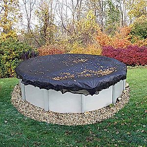Blue Wave BWC508 24-ft Round Leaf Net Above Ground Pool Cover,Black, 24-Feet