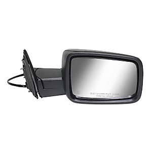 Kool Vue Passenger Side Power Heated Mirror for Ram 1500 2014-2018 Manual Fold Without Signal Light & Puddle Lamp Textured With Remote Entry Group Package, w/o Towing Package