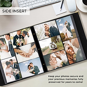 Beautiful Linen Photo Album For 4x6 Photos - Safely Holds Up To 500 Pictures of Unique Memories - The Perfect Large Photo Book To Store All Pictures of Treasured Family, Baby or Wedding Moments