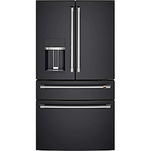 Cafe CVE28DP3ND1 27.8 cu. ft. Smart 4-Door French Door Refrigerator in Matte Black, Fingerprint Resistant and ENERGY STAR