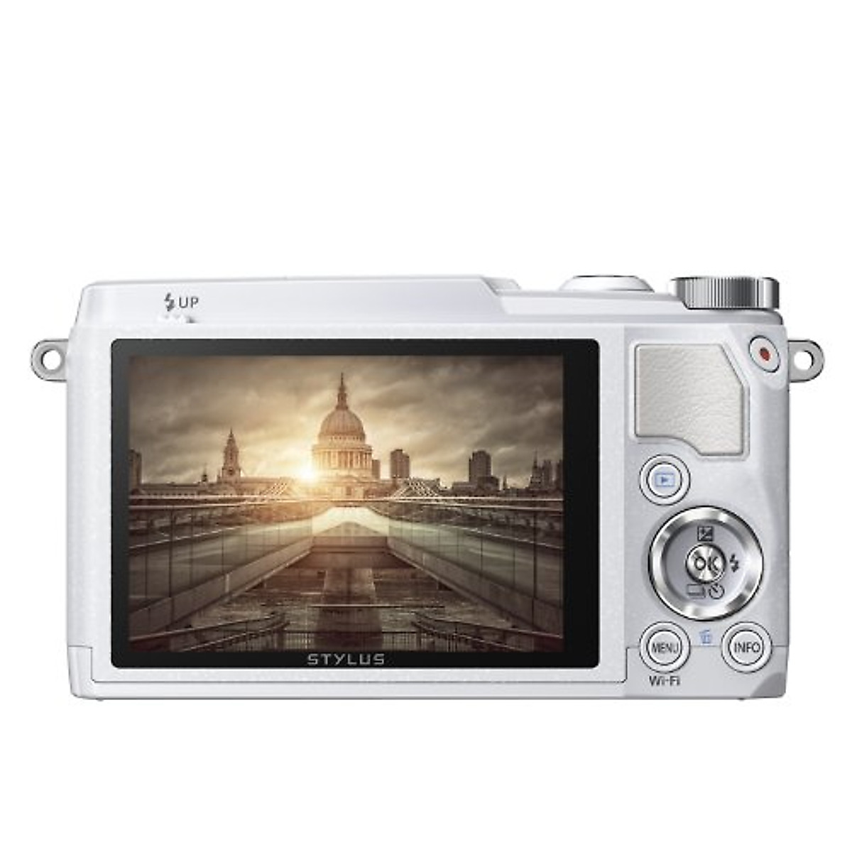 Olympus SH-1 16 MP Digital Camera (White) - International Version (No Warranty)