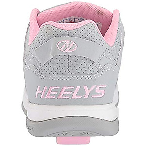 HEELYS Unisex-Child Voyager Tennis Shoe, Grey/Light Pink, 6 Big Kid