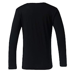 100% Merino Wool T-Shirt for Women's Long Sleeve Base Layers Odor Resistance for Outdoor Black