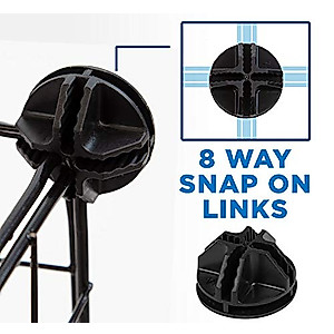 Work-It! Wire Storage Cubes, 9-Cube Metal Grid Organizer | Modular Wire Shelving Units, Stackable Bookcase, DIY Closet Cabinet Organizer for Home, Office, Kids Room | 14" W x 14" H, Black