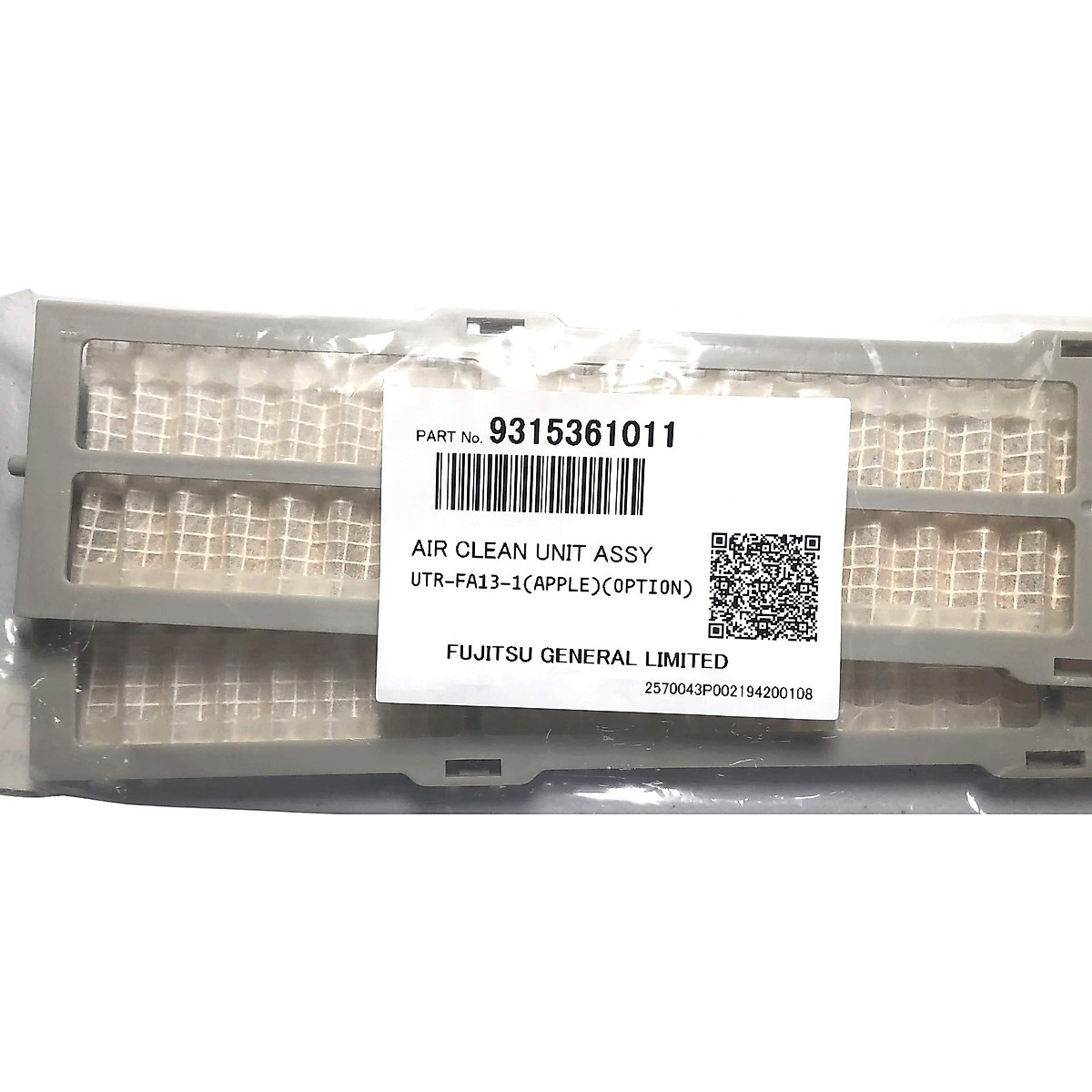 Fujitsu General UTRFA13-1 K9315361011 Mini Split Filter