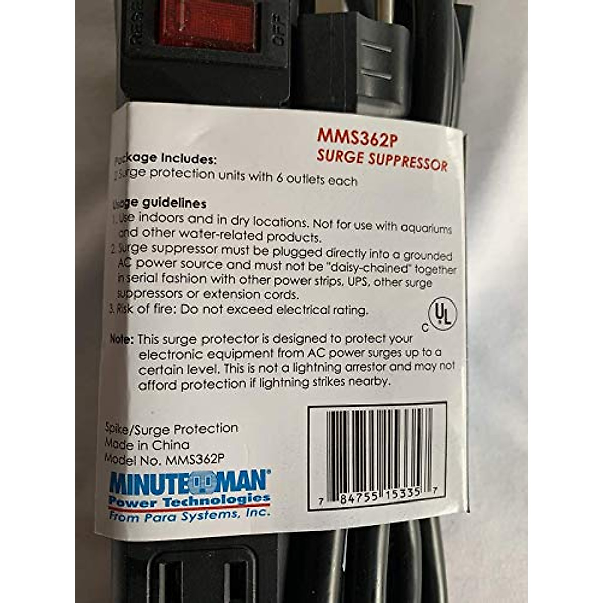 6 Outlet Surge Protector Twin Pack