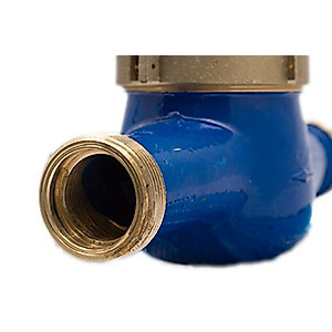 PRM 1-1/4 Inch NPT Multi Jet Water Meter with Pulse Output, Brass Body - Not for Potable Water