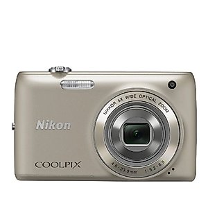 Nikon COOLPIX S4100 14 MP Digital Camera with 5x NIKKOR Wide-Angle Optical Zoom Lens and 3-Inch Touch-Panel LCD (Silver)