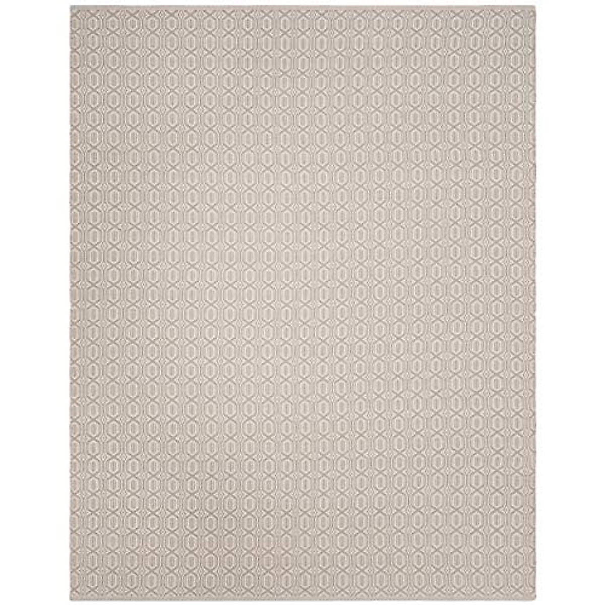 SAFAVIEH Montauk Collection Area Rug - 8' x 10', Ivory & Grey, Handmade Flat Weave Boho Farmhouse Cotton, Ideal for High Traffic Areas in Living Room, Bedroom (MTK333A)