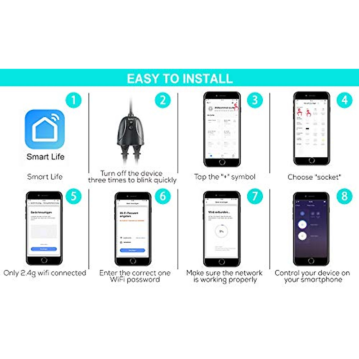 Avatar Controls Outdoor Smart Plug Waterproof - WiFi Outdoor Dual Outlets Compatible with Amazon Alexa and Google Home, No Hub Required, Android or iOS APP Control Anywhere