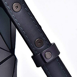 Kbinter Geometric Luminous Purses and Handbags Shard Lattice Eco-Friendly Artificial Leather Rainbow Holographic Purse (Gray)