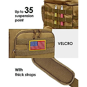 TACTICISM Tactical Lunch Box for Men 12L MOLLE Lunch Bag Adult, Up to 8 Hours Insulated lunchbox, Large Durable Leakproof Cooler with Detachable Water Bottle Pouch, for Work Camping Fishing, Brown