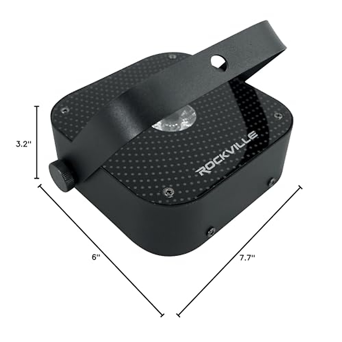 Rockville Mini RF1 V2 Black Recharegable Wash Light, RGBWA+UV, 12 Watts,| 4-Channel RF with Incldued Remote, 15 Hours Battery Life, Perfect for Parties, DJs, Events