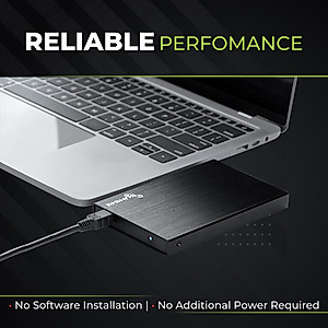 SUHSAI External Portable Hard Drive 250GB USB 2.0 HDD Storage and Backup Hard Disk Memory Expansion – Ultra Slim 2.5” Harddrive Compatible with PC, MAC, Laptop, Desktop Computer (Black)