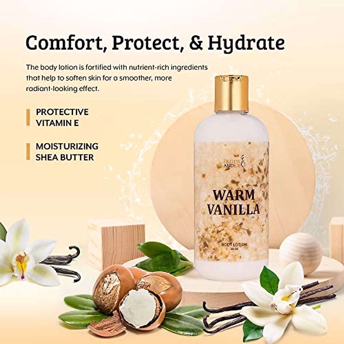 Scented Body Lotion For Women, Deep Moisturizing Hand Cream, Firming Body Butter For Dry Skin, Womens Luxury Stocking Stuffers And Fragrance Gifts That Smell Good, 10oz (Warm Vanilla)