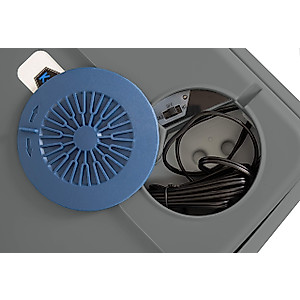 K-Box Electric Cooler and Warmer for Car and Home - 34 Quart (32 Liter) - Dual 110V AC House and 12V DC Vehicle Plugs (Grey)