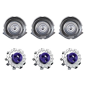 Set of 3 Double Blades Shaving Head for Phillips Norelco SH50/52 HQ8 HQ9 PT720 PT724 PT730 AT810 AT830 HQ6090 7800XL HQ8160 Aquatec,3000, 5000,Precision Razors