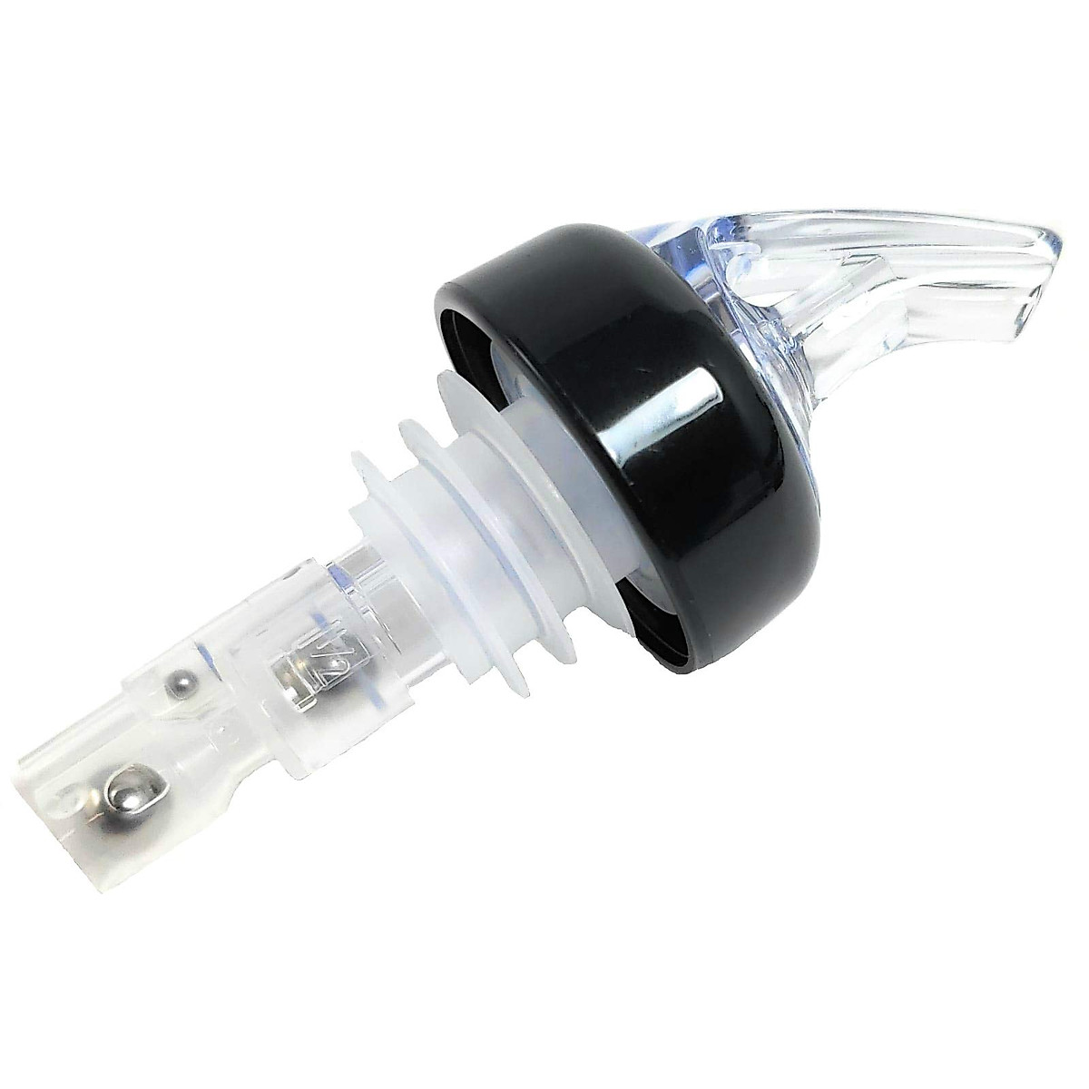 Measured Liquor Pourers - Large Cork For Oversized Bottles - Made 100% In The USA. Bar Spouts That Don't Leak - No Cracks, Just A Perfect Cocktail Pour Everytime. (Clear, 1.5oz (45ml) - 3 Pack)