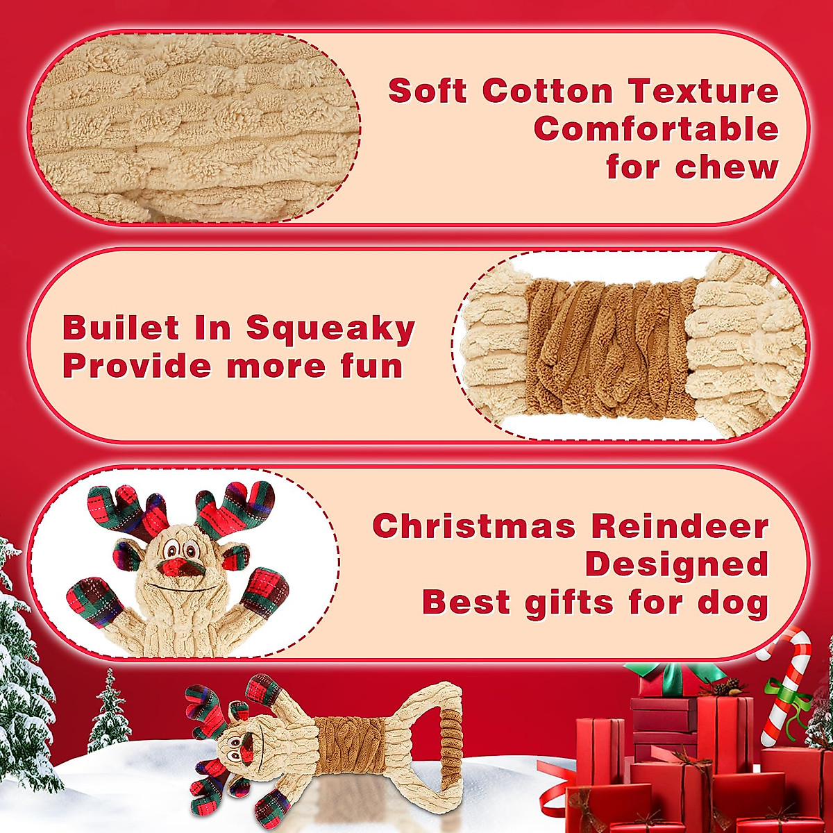 HUMLANJ Turkey Dog Toy Thanksgiving Plush Toys for Aggressive Chewers Durable Interactive Dog Squeaky Chew Toys Puppy Stuffed Toys Small Medium Large Dogs