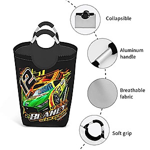 Ryan Blaney 12 Large Laundry Basket Laundry Hamper Bag Washing Bin Clothes Bag Collapsible Tall with Handles Waterproof Bathroom College Essentials Storage for College Dorm, Family