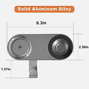 Hair Dryer Holder Wall Mounted for Laifen LF03 /Swift SE Hair Blow Dryer Wall Mount,Aluminum Alloy Bracket Magnetic Stand Holder with Power Plug Cable Organizer,Bathroom Dryer Storage Rack,Attachment