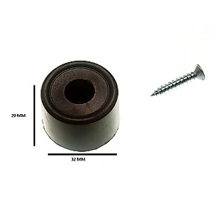 2 X 35mm Black Rubber Round Door Stops, X