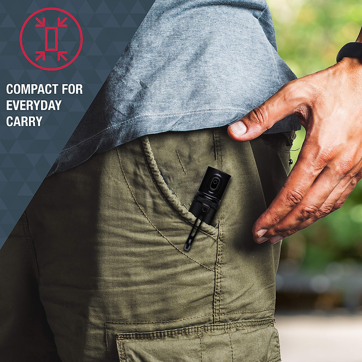 SABRE PepperLight 2-in-1 Flashlight Pepper Spray, Ultra-Bright 750 Lumen Flashlight, Visible Up To 540-Feet (165-Meters), Protect Aginst Multiple Threats with 25 Bursts, IPX6 Water-Resistant Rated