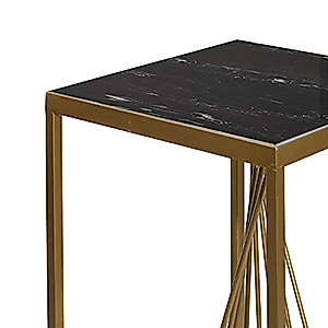 Deco 79 Metal Geometric Pedestal Table, Set of 2 30", 26"H, Gold
