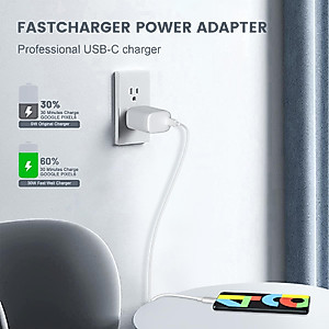 30W USB C Charger Block Fast Charging For Google Pixel 8 7 6 5 8 7a 6a 5a Pro Iphone 15/15 Pro/15 Pro Max,Samsung Galaxy S23/S22/S21 Note 20 30W PD Power Adapter Wall Charger Box+6ft Type C to C Cable