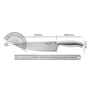 BILL.F Kitchen Knife Set Professional Knife Set with Wooden Block, 14 Pieces Ultra Sharp Stainless Cutlery Kitchen Knife Tool Set with Steak Knives, Kitchen Shears