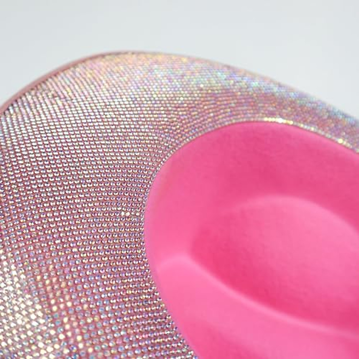 Women's Dazzling Hotfix Rhinestone Western Cowboy Hat | One-Size-Fits-Most | Ideal for Bachelorette Parties, Weddings & More! Pink