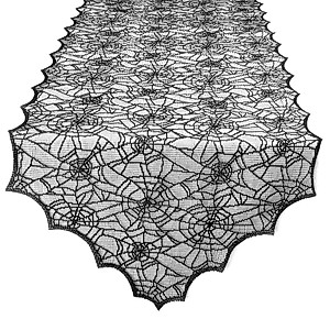 Halloween Table Runner Black Lace Table Runner Spider Web Halloween Tablecloth Halloween Table Decorations Halloween Table Decor Halloween Decorations Indoor Halloween Decor Halloween Party Decor