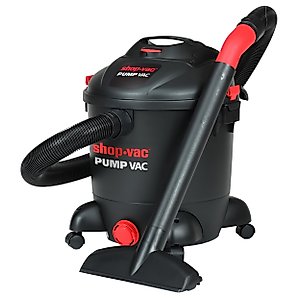 Shop-Vac 5871205 12 Gallon Wet Dry Pump Vacuum with Built-in Water Pump, 5.0 Peak HP, 2.5 Inch Diameter x 8 Ft Hose, 12 Ft Cord, Black