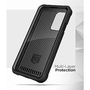 ENCASED Falcon Armor Designed for OnePlus 9 Case with Screen Protector, Protective Full Body Cover with Built-in Screen Guard (Black) (OnePlus 9 PRO)