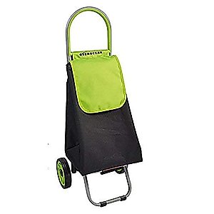 Shopping Trolley on Wheels Multi Function Shopping Cart Steel Tube Cart/Four Color Optional Luggage Cart/Trolley/Portable Cart/Folding Trolley/Storage Hand Trucks,Pink ,
