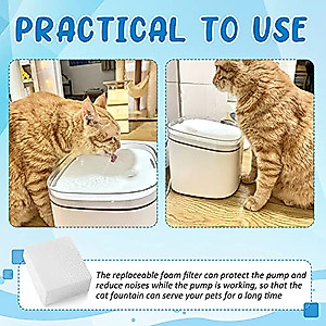 Mudder Pet Replacement Sponge Filters Replacement Pre Filter Sponges for 67oz/ 2L Pet Water Fountain Cat Water Foam Filter Dog Drinking Water Sponge Foam Filters for Pet Dog Cat Fountain (12)