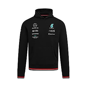 Mercedes AMG Petronas Formula One Team - Official Formula 1 Merchandise - 2022 Team Hoodie - Black - S