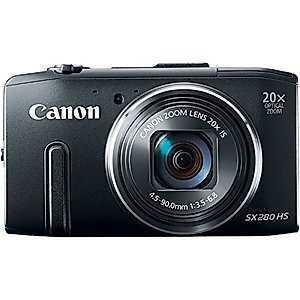 Canon PowerShot SX280 12.1MP Digital Camera with 20x Optical Image Stabilized Zoom with 3-Inch LCD (Black) (OLD MODEL) (Renewed)