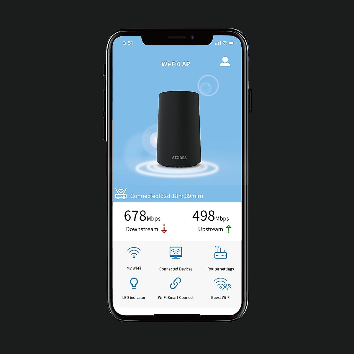 AZORES WiFi 6 Whole Home Mesh WiFi System Wireless Router AX1800-2 Pack, Dual Band AX Router, Beamforming, OFDMA, MU-MIMO, Parental Controls