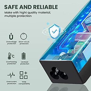 45W Laptop Charger for HP 14 15 inch Laptop 14-dq0030nr 14-dq0070nr 14-dq0060nr 15-f211wm 15-f233wm 15-f278nr 15-r052nr Series 741727-001 19.5V 2.31A Replacement AC Adapter Notebook Power Supply Cord