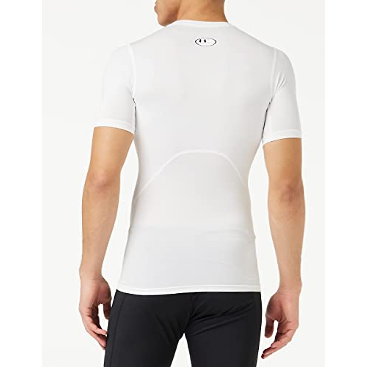 Under Armour Men's Armour HeatGear Compression Short-Sleeve T-Shirt , White (100)/Black, Medium